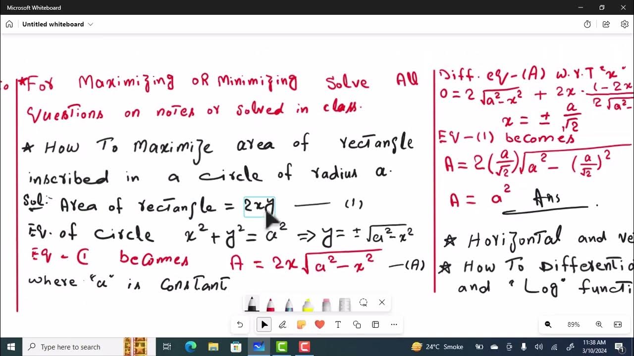 PRE.Calculus@ AMPLITUDE@ TRANSLATIONS@HORIZONTAL SHIFTS@ MAXIMIZING AREA OF RECTANGLE@ - YouTube