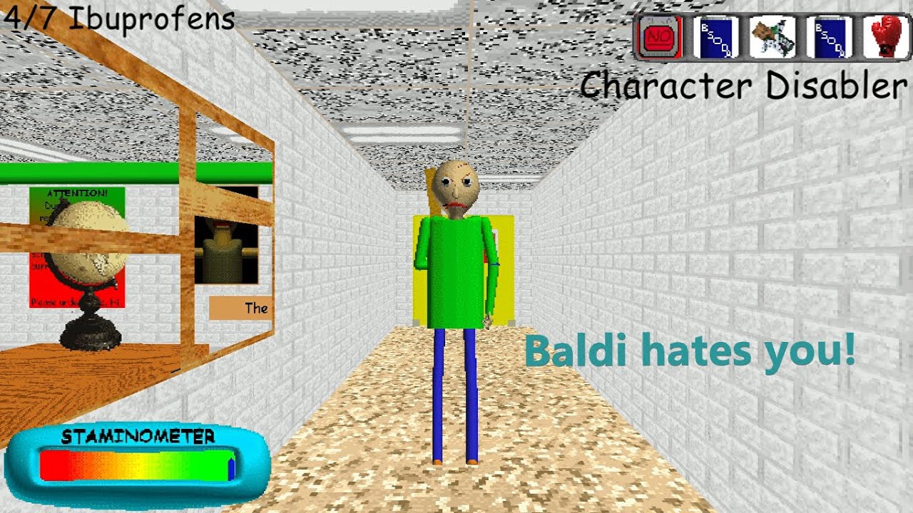 Baldi's basics but baldi hates you! (baldi's basics mod) - YouTube