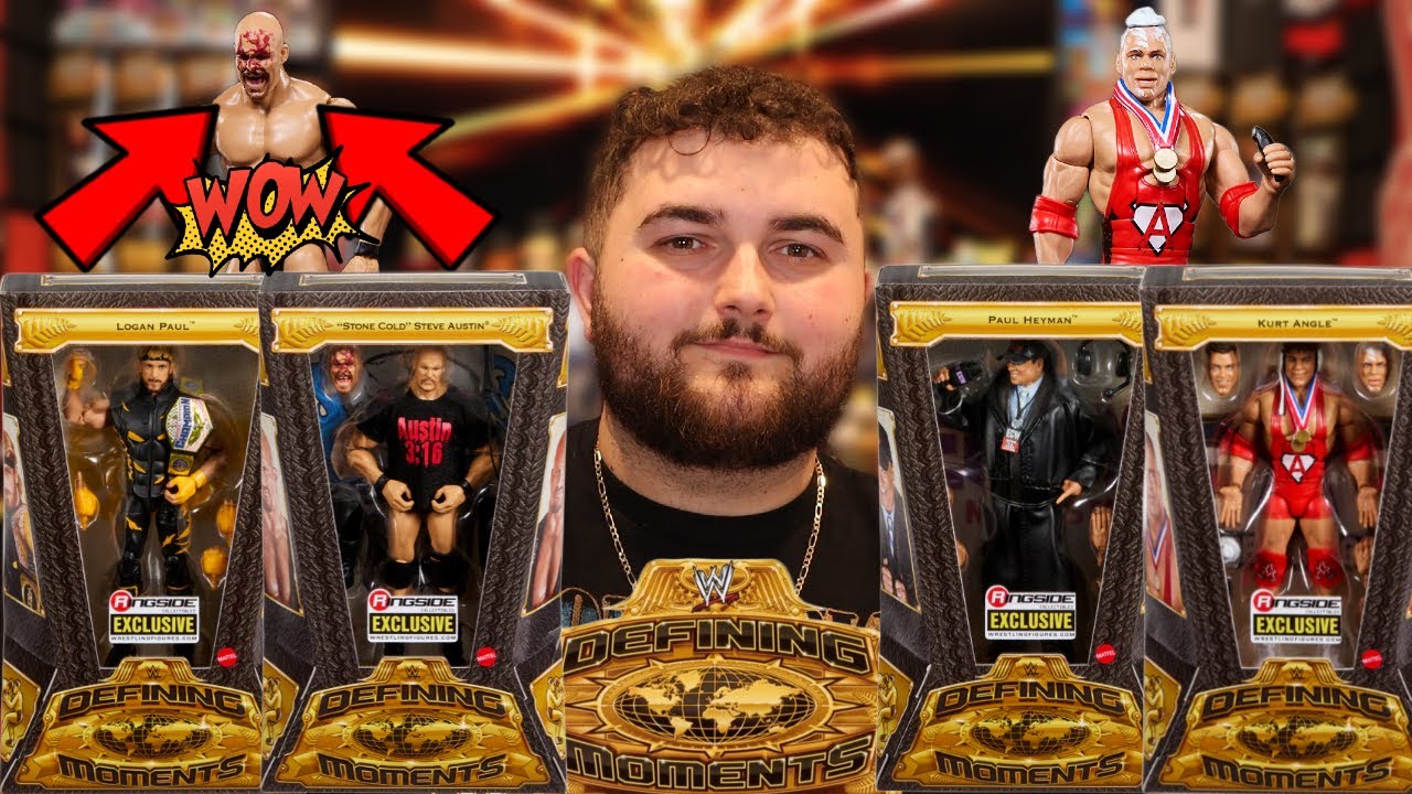 FIRST BLOODY FIGURE!!! WWE DEFINING MOMENTS KURT ANGLE, LOGAN PAUL ...