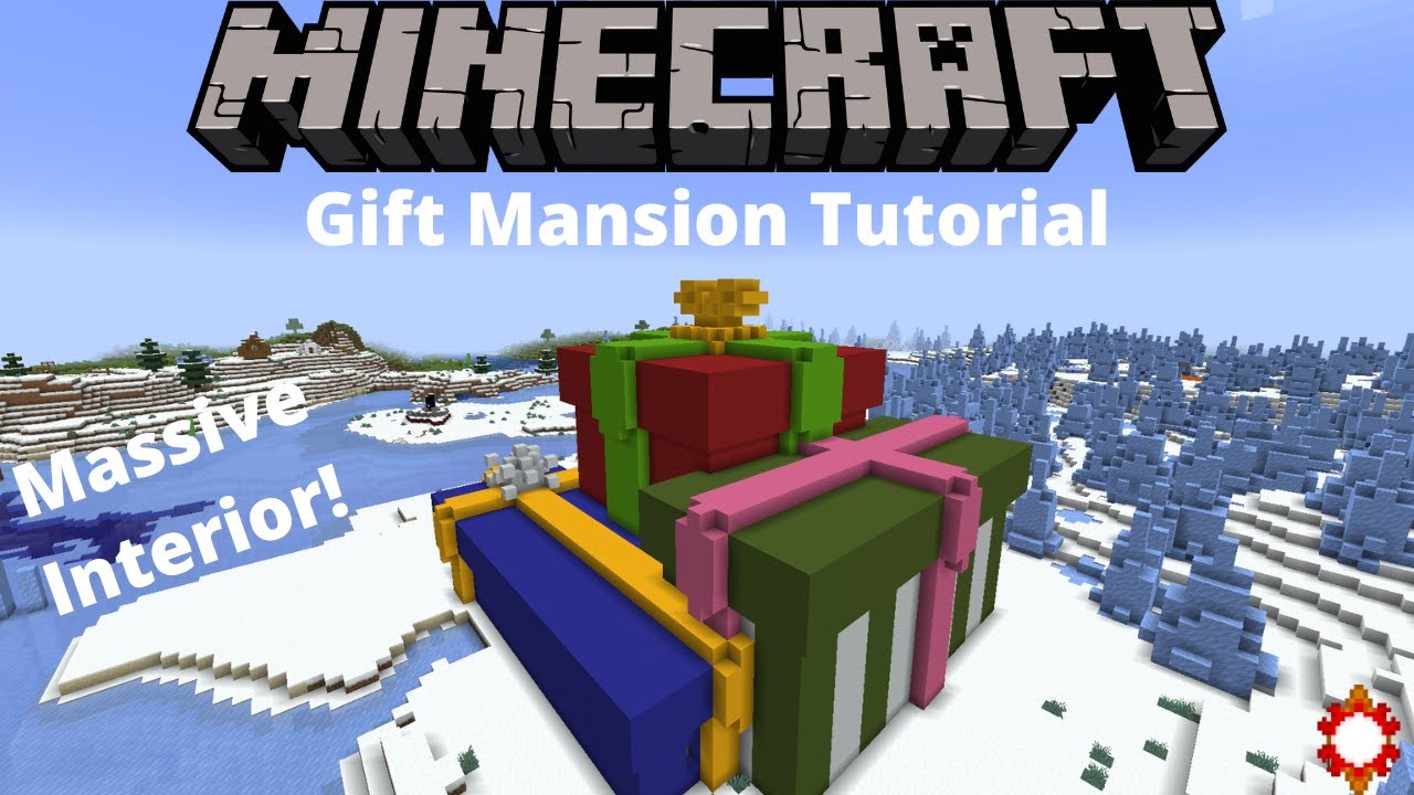 Minecraft How to Build a Gift / Present Mansion / House -12 Days of ...