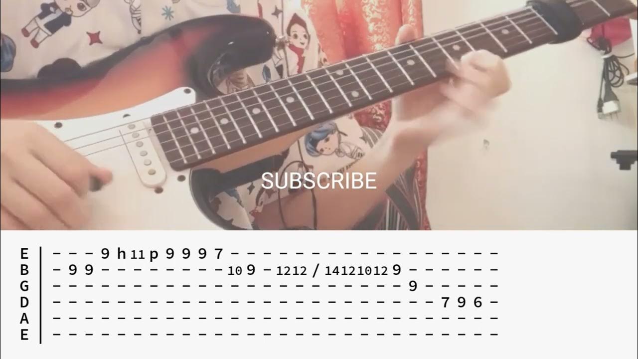 HERE WITH ME - d4vd (Tabs) (Electric Guitar Cover) - YouTube