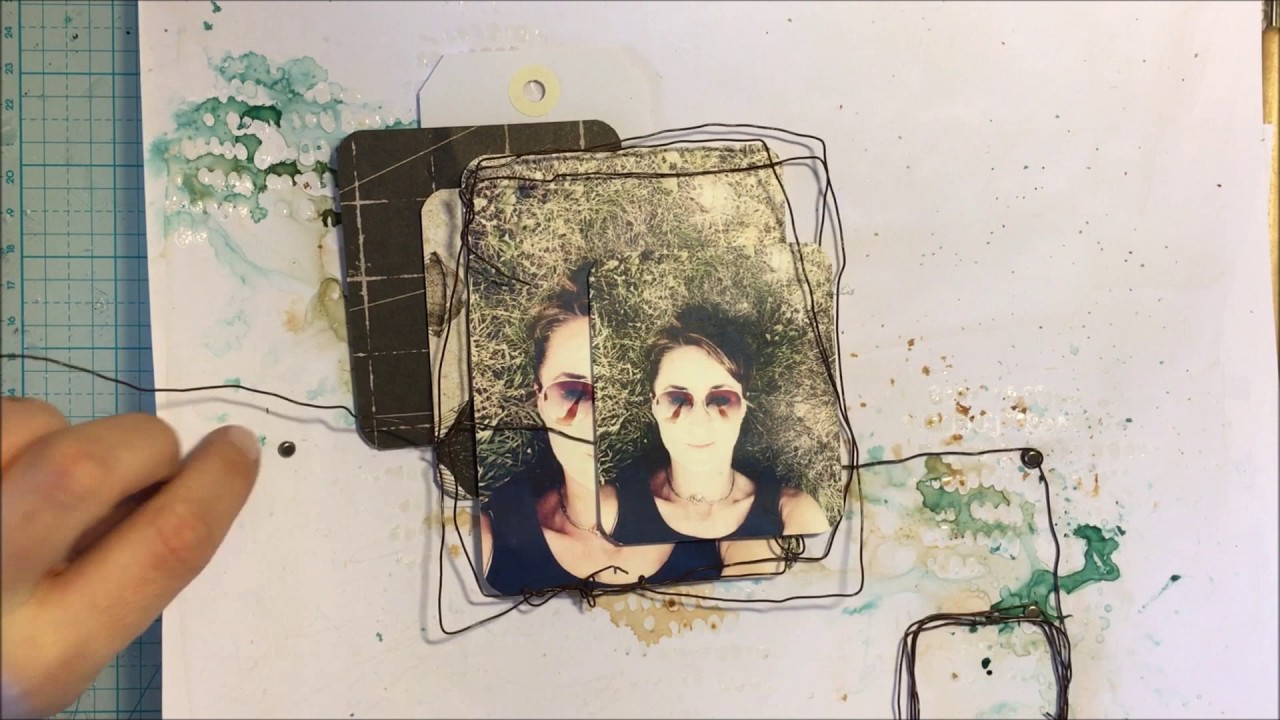 Mixed media layout step by step by Aga Baraniak - YouTube