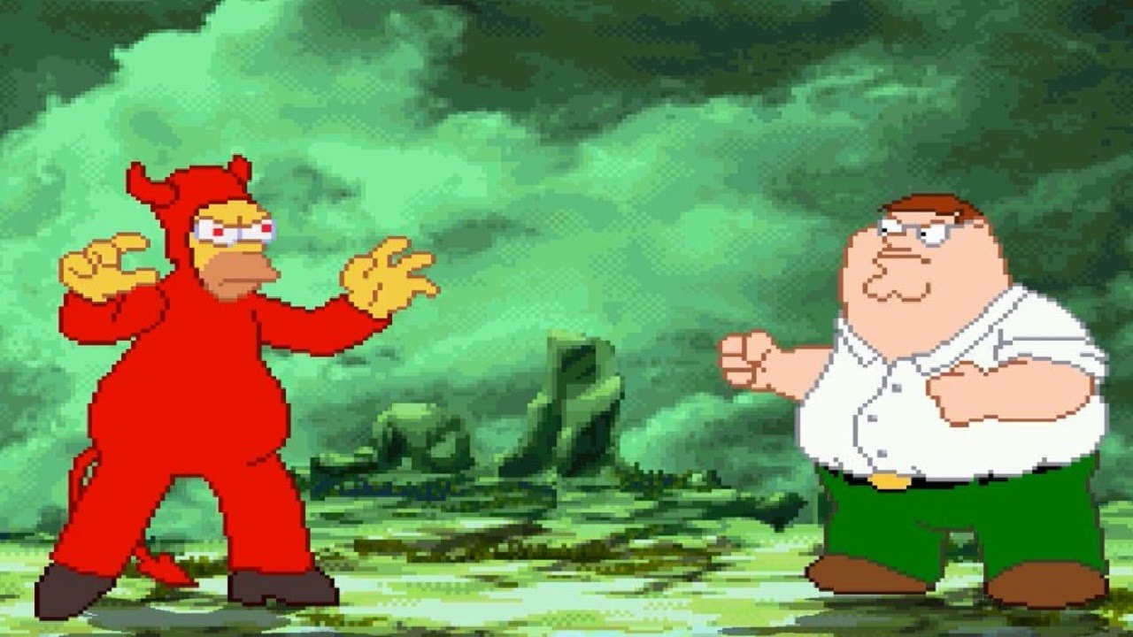 Evil Homer vs Peter Griffin HD [60fps] - YouTube