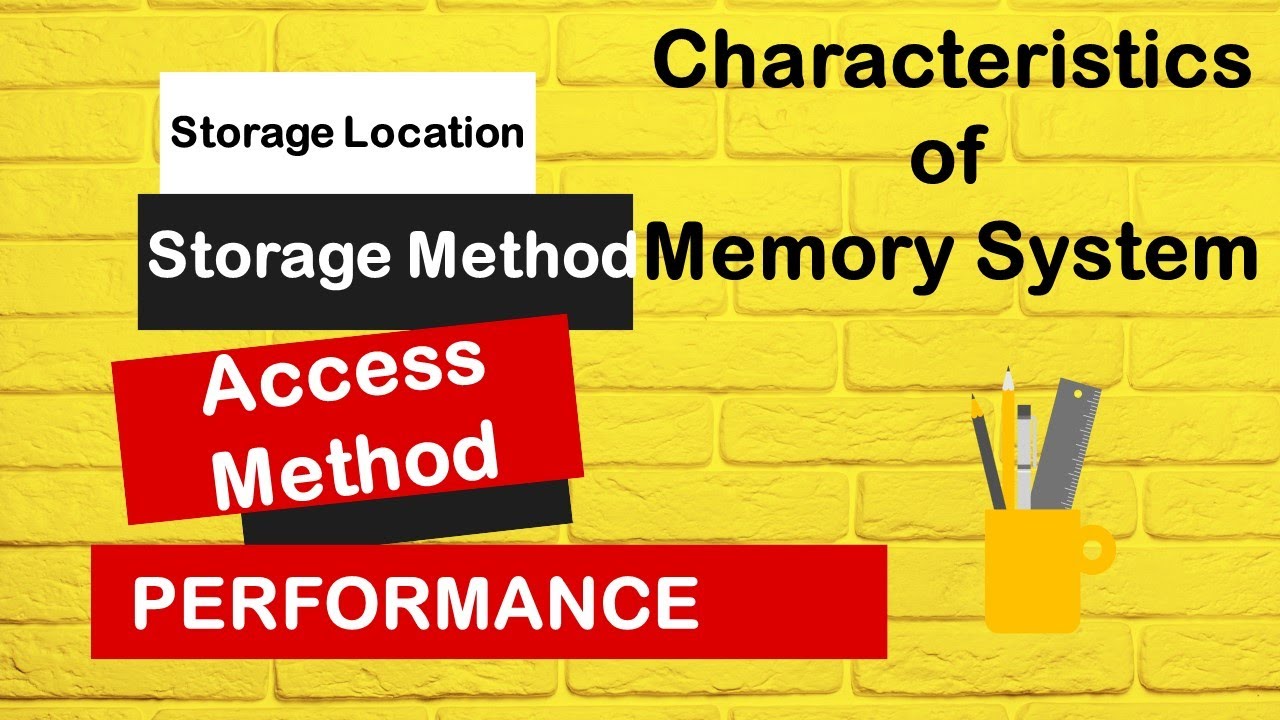 Memory System | Characteristics of Memory System | BCA LOC | Computer ...