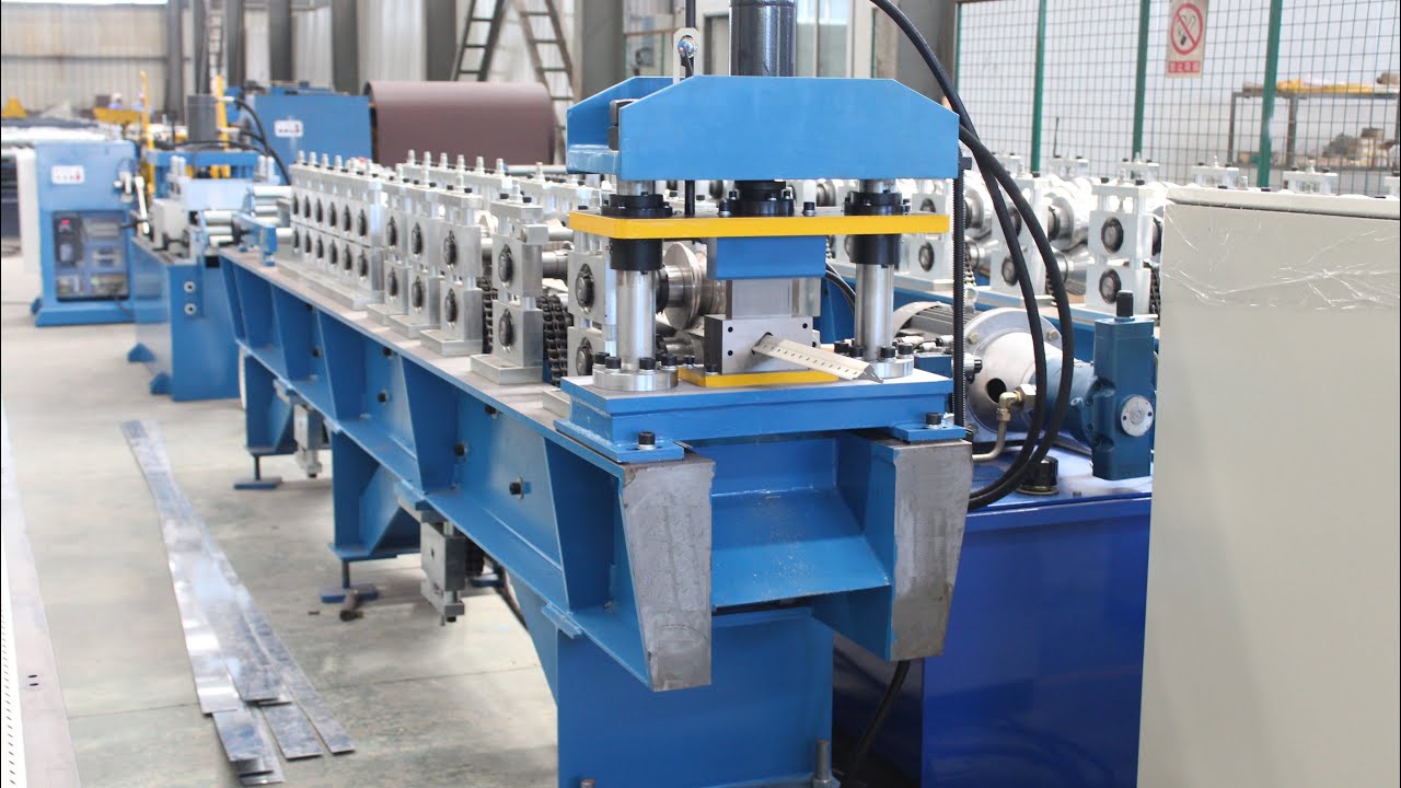 Smartech Machinery: Shelf Rack Post Roll Forming Machine - YouTube