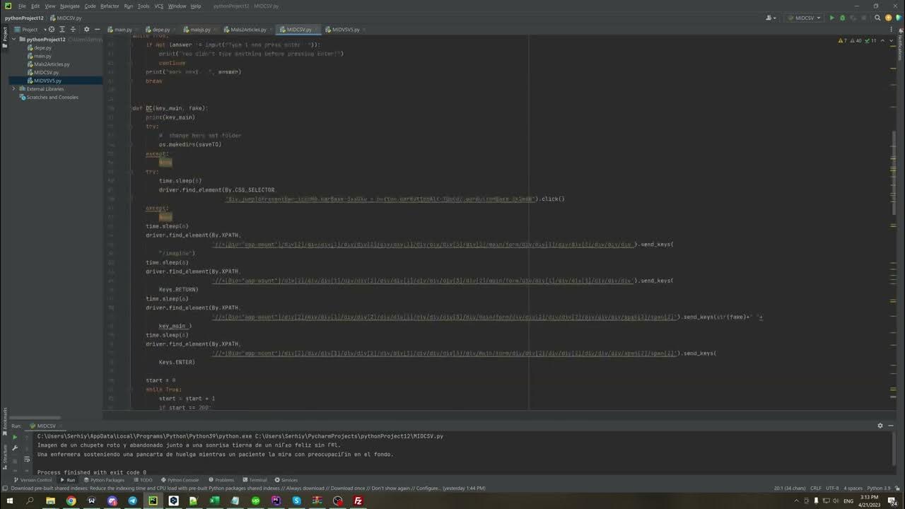 MidJourney Bot download images Python script - YouTube