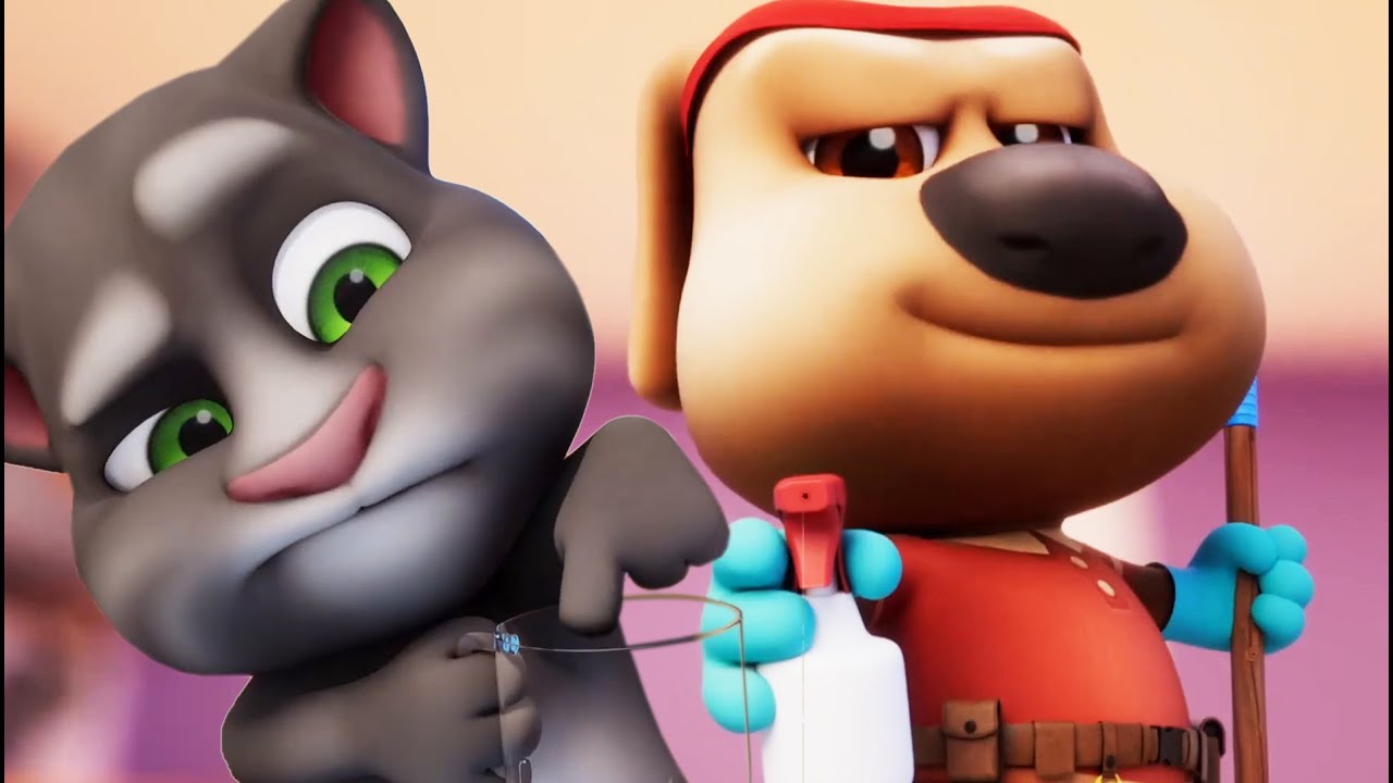 Talking Tom ⭐ A equipe limpa ⭐ Talking Tom shorts ⭐ Super Toons TV ...