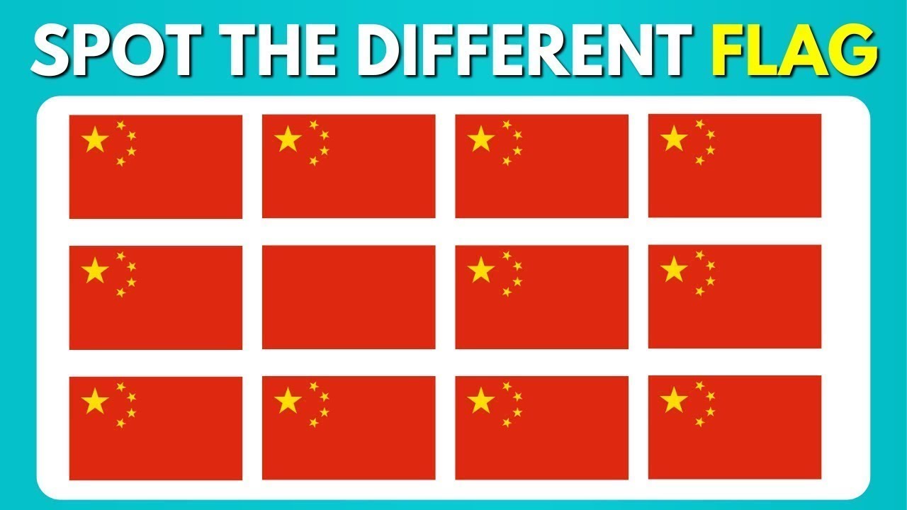 Spot the Different Flag | Learn Country Flags of the World | Easy ...