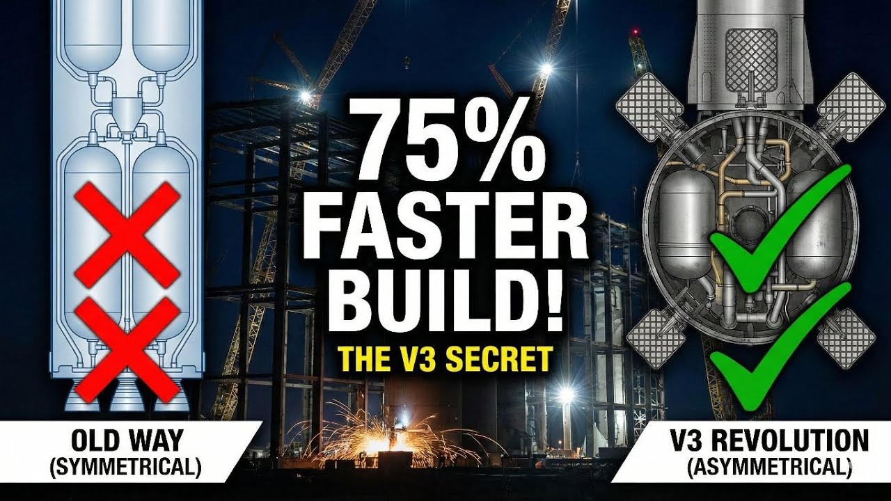 Starship V3: The Asymmetrical Design That Slashed SpaceX Build Times by ...