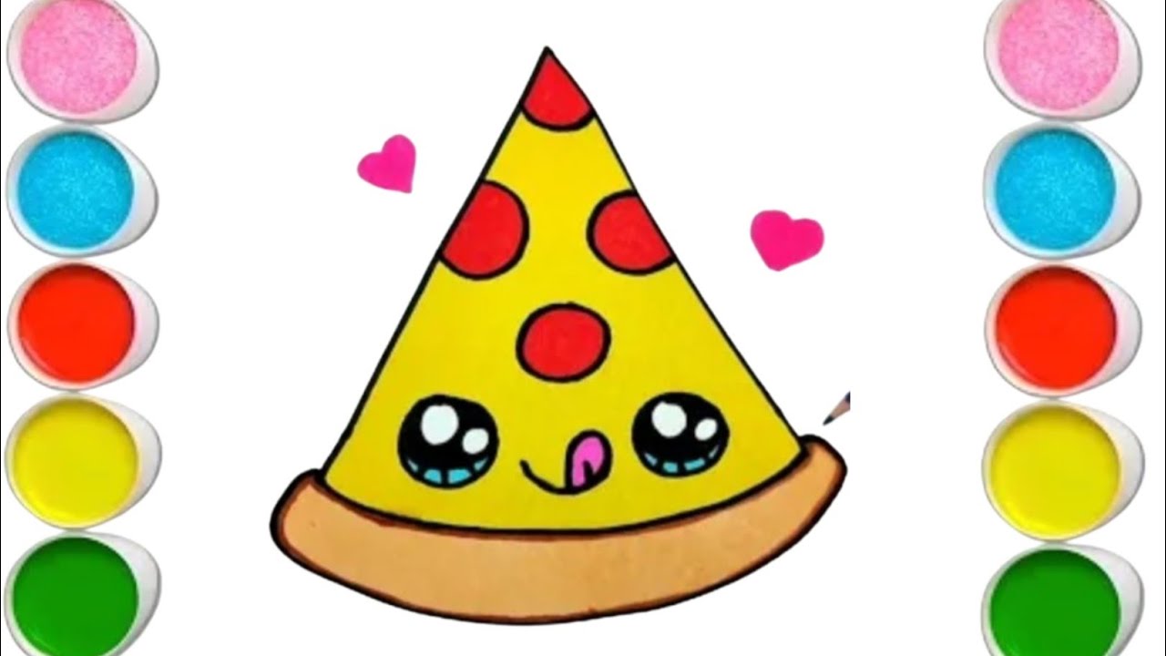 Sevimli pizza Dilimi Cizimi , kolay cizimler, Sevimli Resim Cizimleri ...