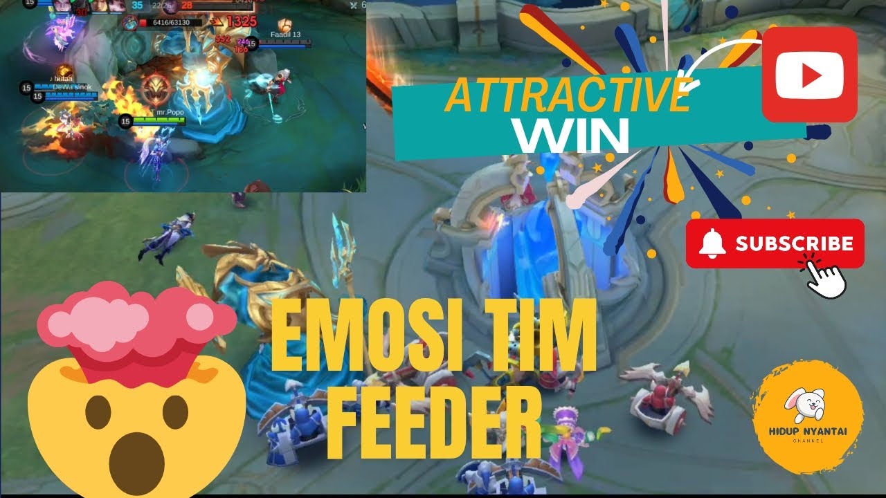 Emosi tim feeder Miya Victory di Mythic #mlbb #mobilelegend - YouTube
