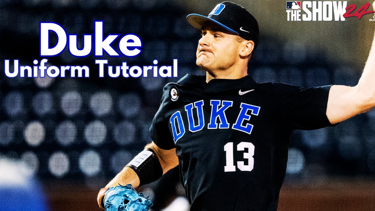 DUKE BLUE DEVILS Uniform Tutorial In MLB The Show 24 - YouTube