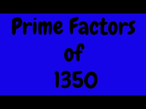 Prime factors of 1350 - YouTube