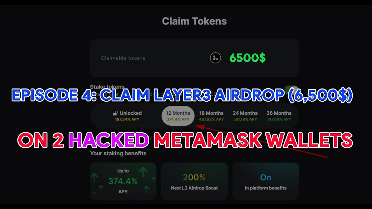Episode 4: Claim the Layer3 airdrop (6,500$) from two hacked Metamask wallets - YouTube