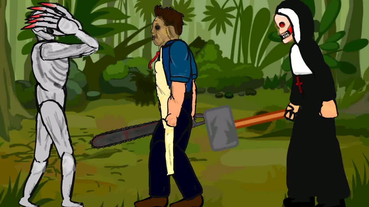 scp 096 vs leatherface vs evil nun HD - YouTube