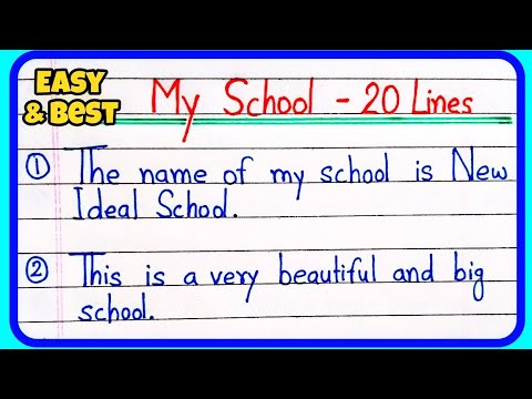 My school 20 lines essay writing | 20 lines on my school in English |My ...