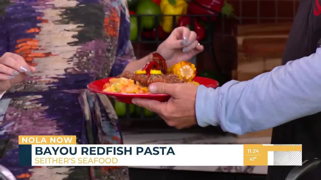 Seither's Seafood: Bayou redfish pasta - YouTube