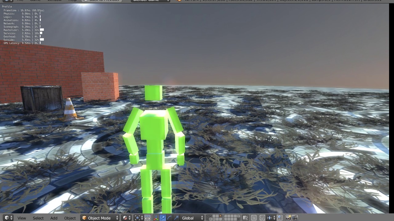 UpBge feature: Geometry instancing - YouTube