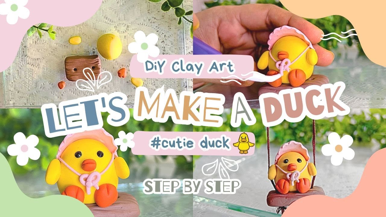 DIY Cute Duck Swinging | How to Make Duck Swinging | Handmade Air Dry ...