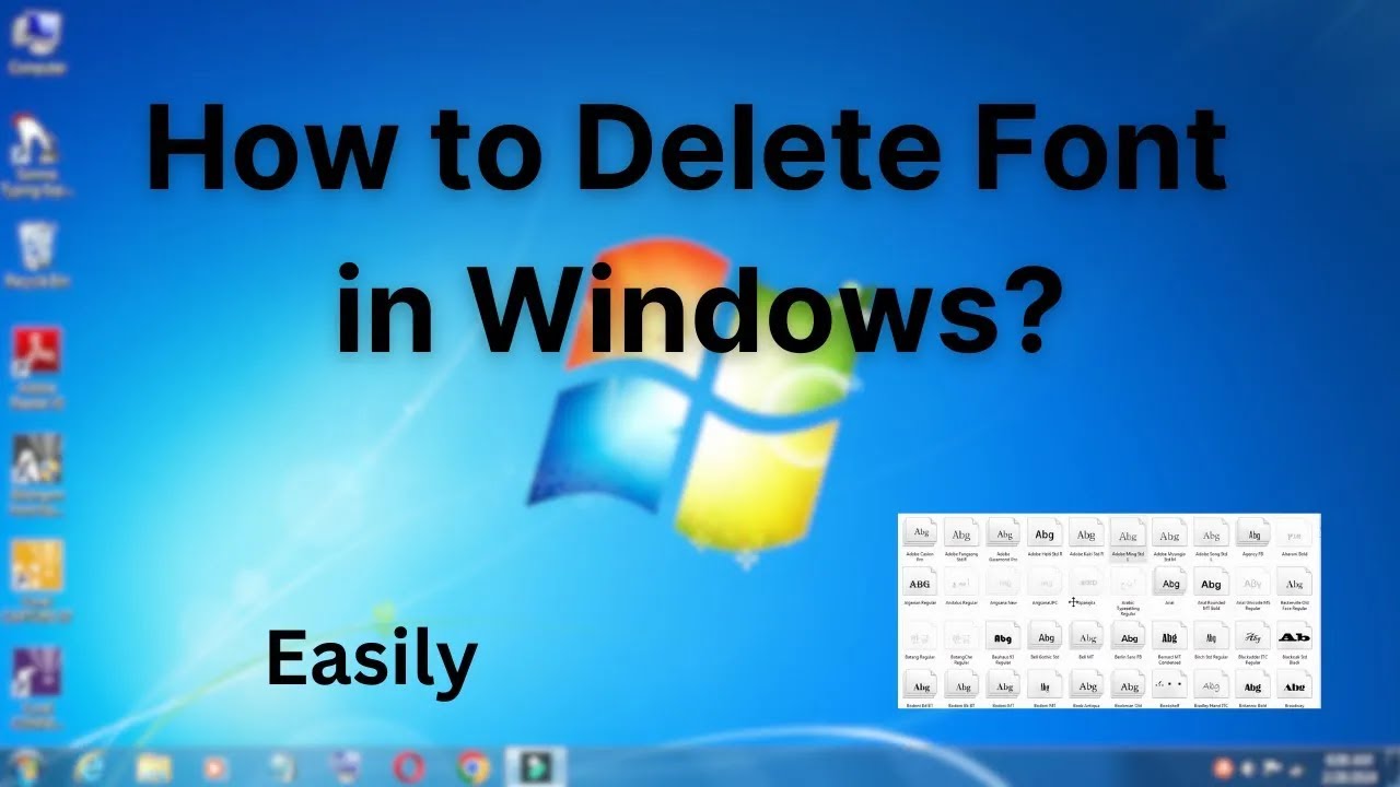 How to Delete Font in Computer/Laptop? (Windows 7) - YouTube