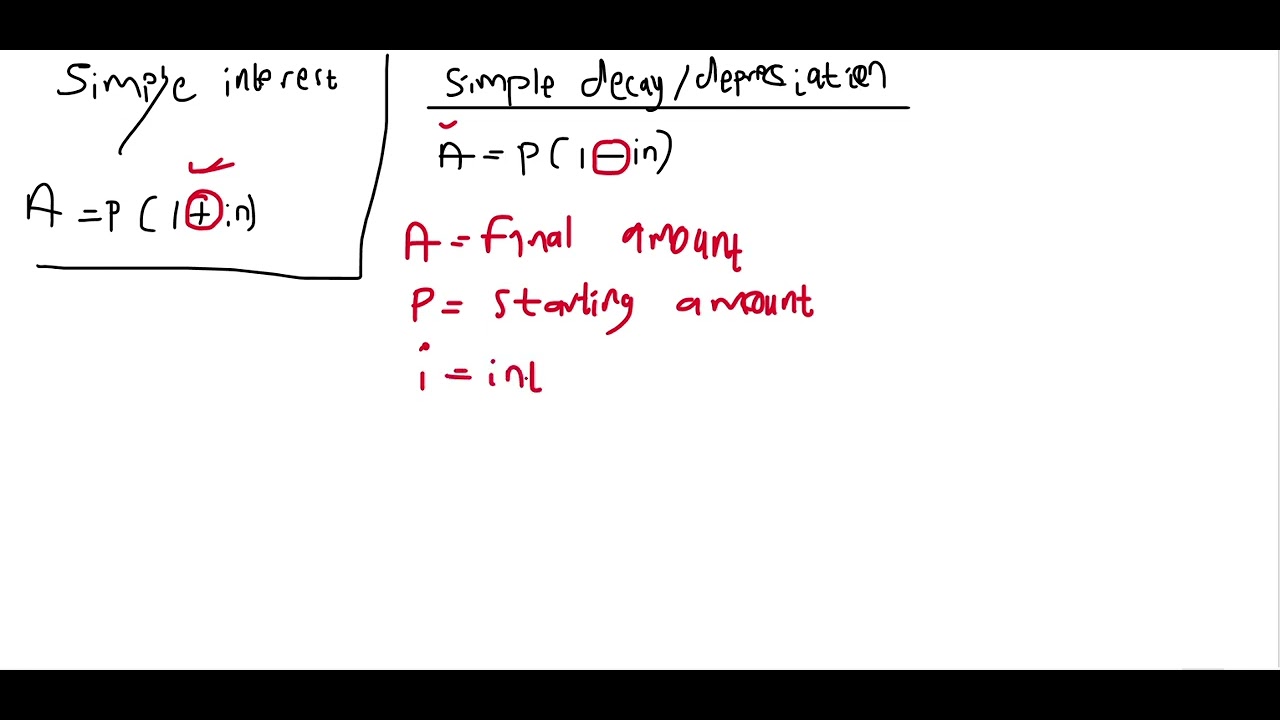 Finance Simple Decay lesson 02 - YouTube