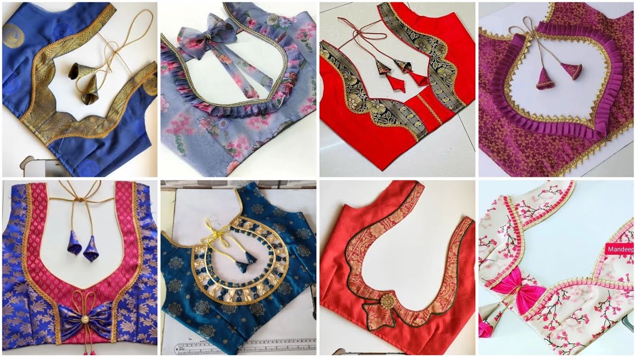 Back neck designs for blouse/Simple blouse back neck designs without ...