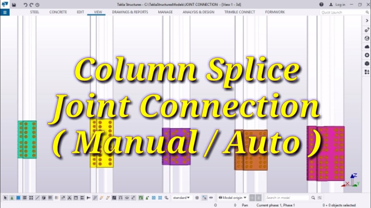 Auto || Manual Joint Connection TEKLA || 002 - YouTube