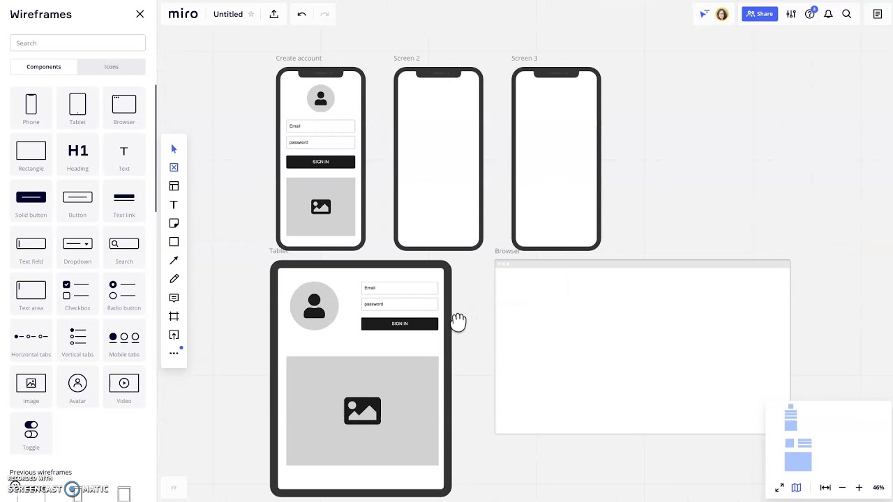 Finding the wireframe library in Miro - YouTube