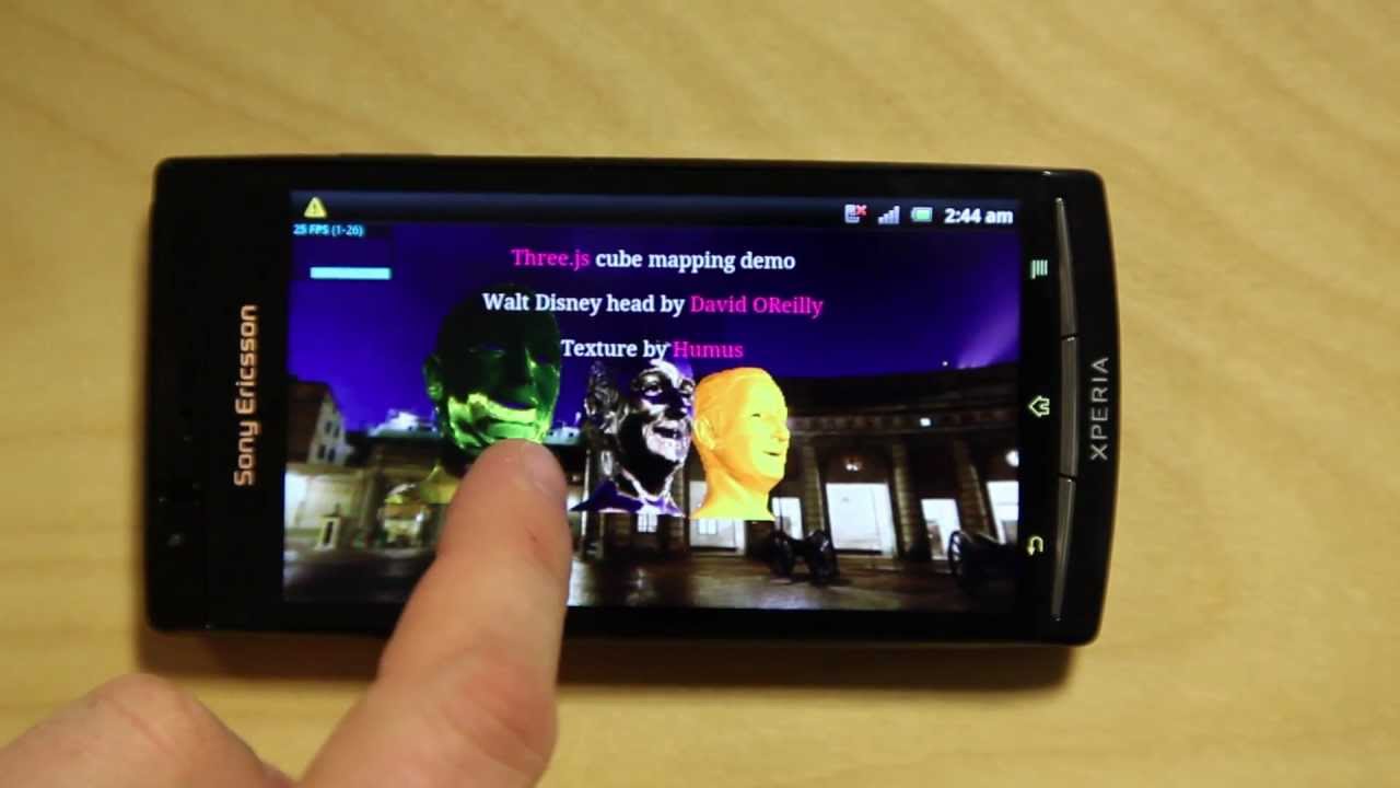 WebGL demo on Xperia arc S - YouTube