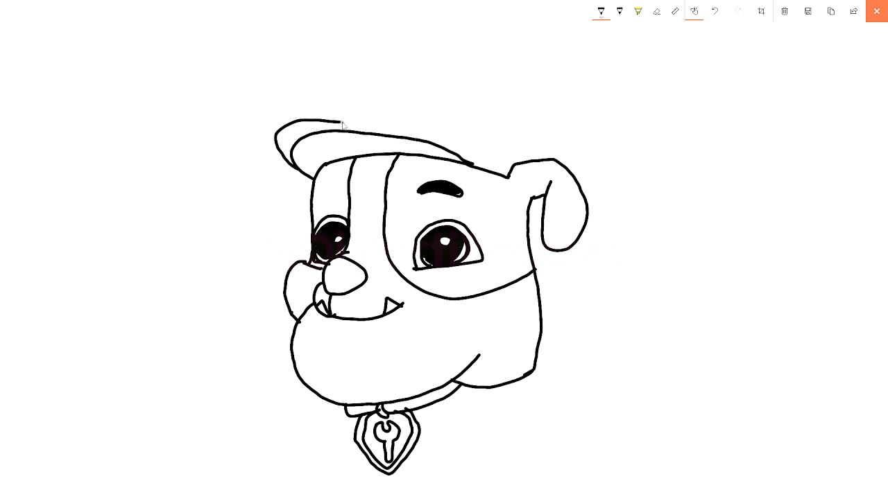 Cómo dibujar a RUBBLE FÁCIL. || How to draw RUBBLE EASY || PAW PATROL ...