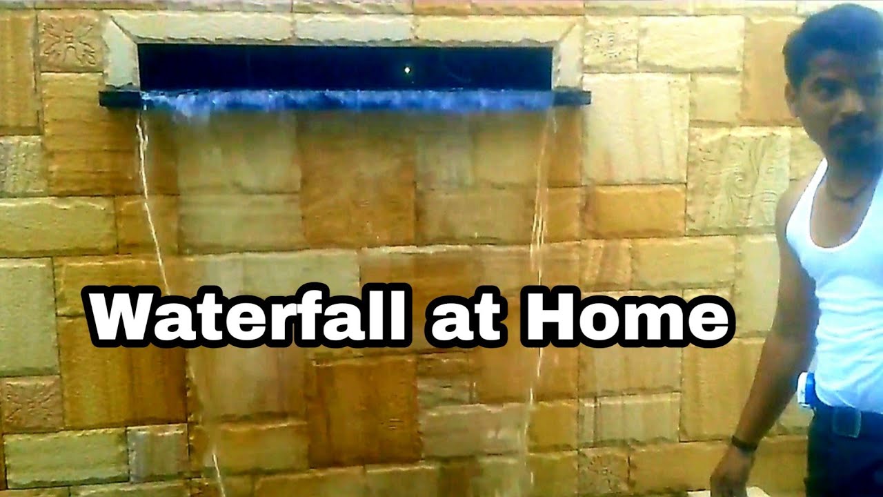 Waterfall at home, Water Fountain at home, Outdoor Waterfall, Garden ...