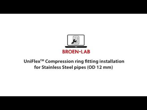 UniFlex Compression ring fitting installation for stainless steel pipes ...