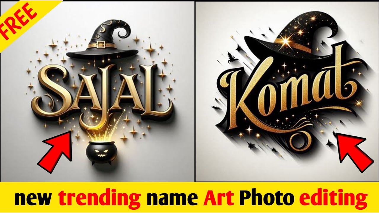 How To Create Name Art Photo | Name Art Video Editing | 3D Viral Name ...