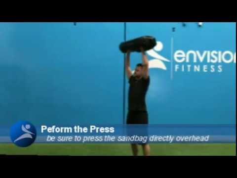 Sandbag Burpee Clean & Press - YouTube