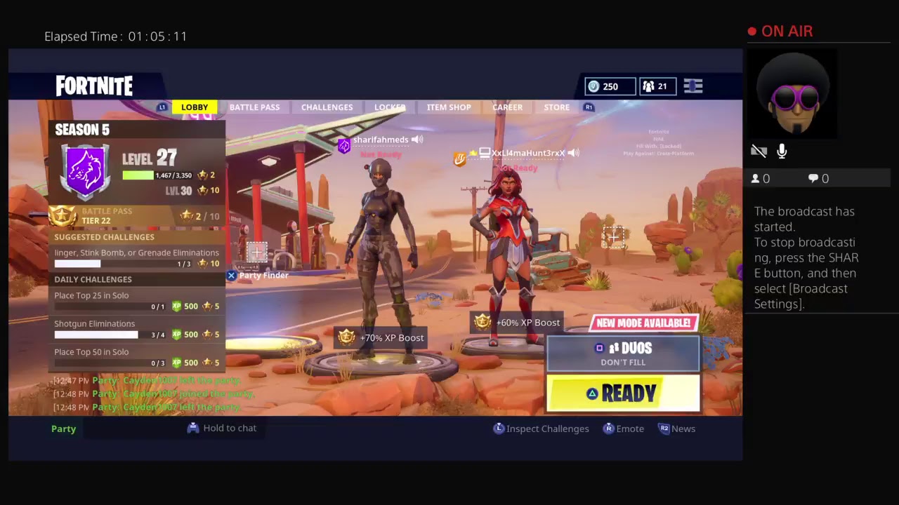 Fortnite with bryce lehman his first stream - YouTube