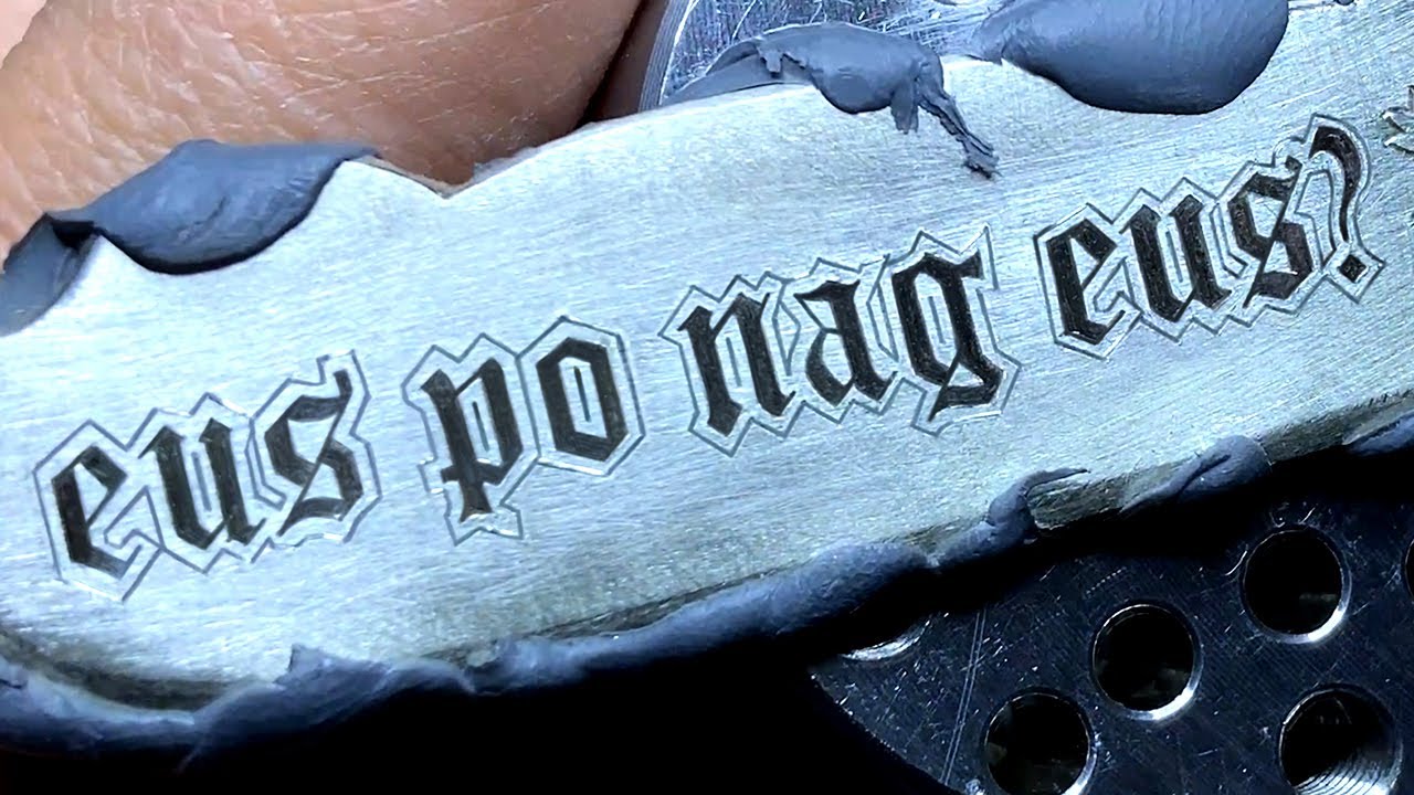 Hand Engraving Old English Letters on Silver - YouTube