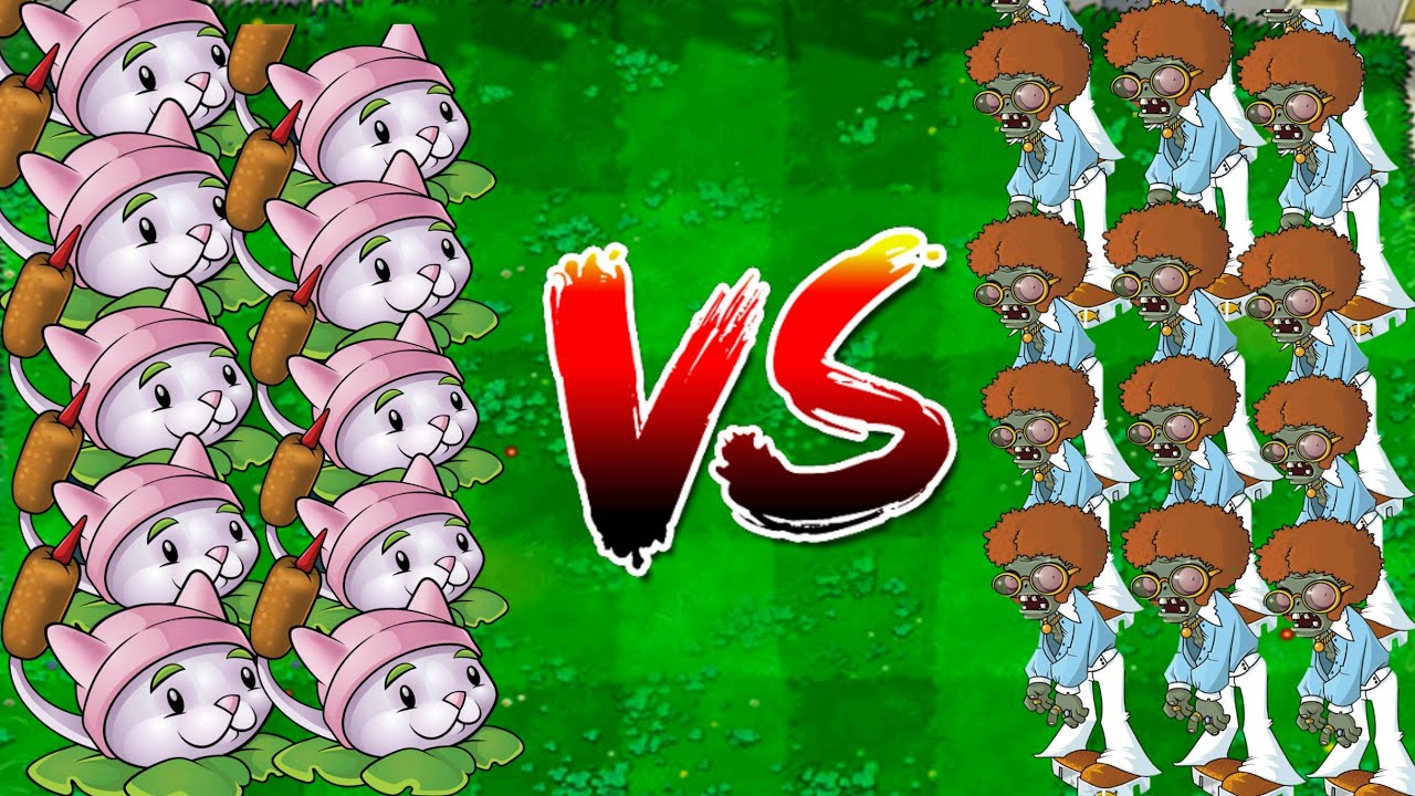 Cattail vs 1000 Dancing Zombie vs Backup Dancer | Plants vs Zombies ...