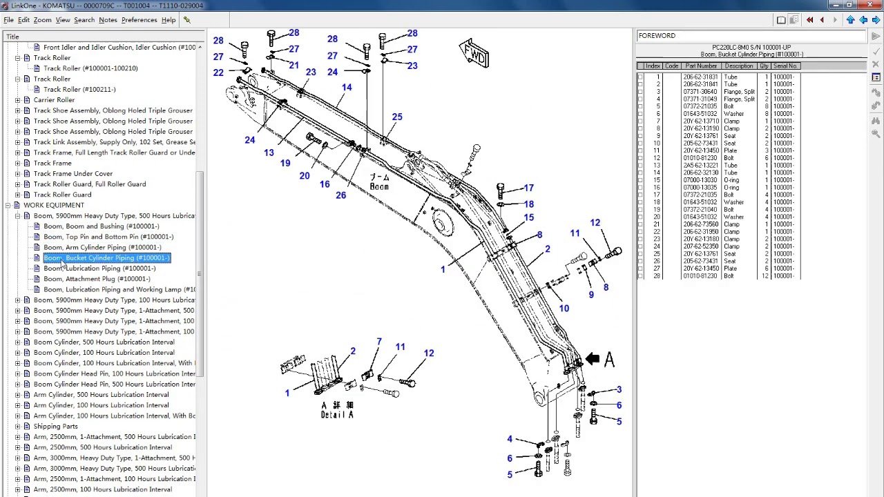 komatsu linkone parts software and komatsu parts catalog - YouTube