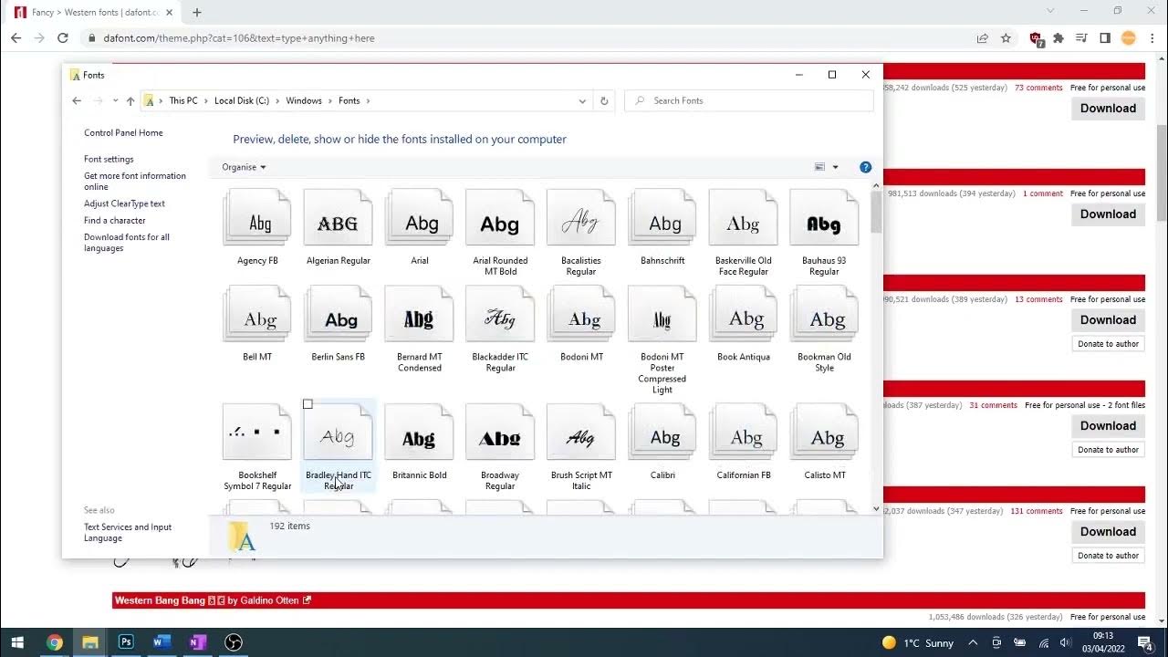 How to uninstall and remove fonts from Windows 10 - YouTube