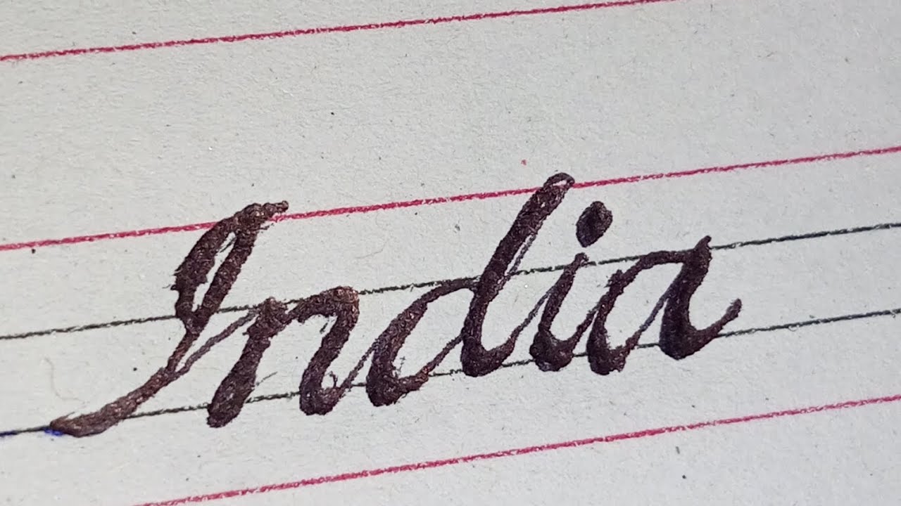 How to write beautiful word || India for #students - YouTube