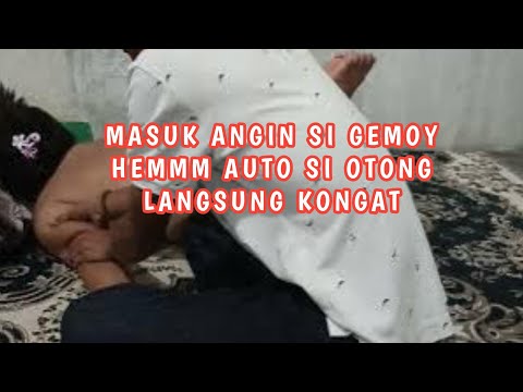 Masuk angin || Pijat dan kerokan masuk angin wanita sampai gosong perut sering mual