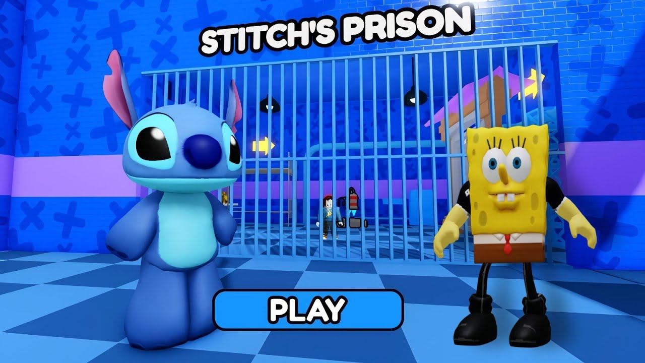 STITCH BARRY'S PRISON RUN! (OBBY!) - SPONGEBOB SQUAREPANTS ESCAPING ...