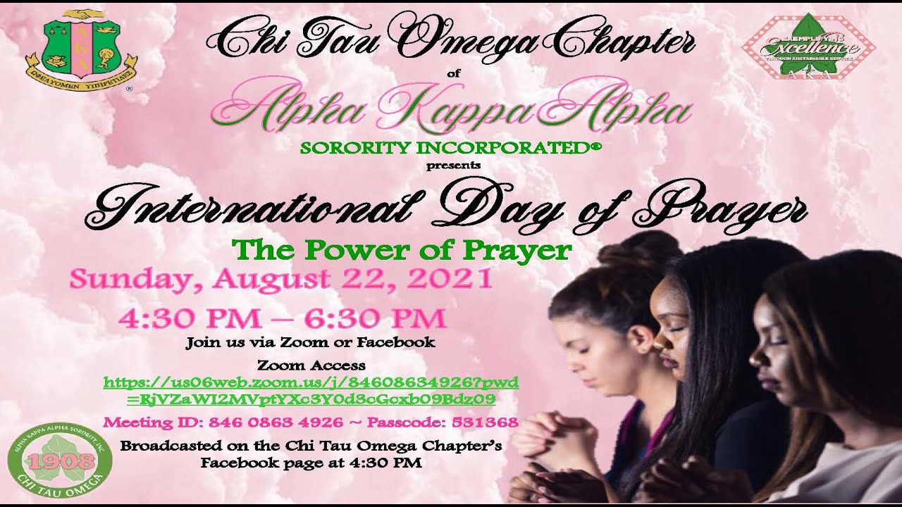 Chi Tau Omega Chapter of AKA, Inc. - International Day of Prayer 2021 ...