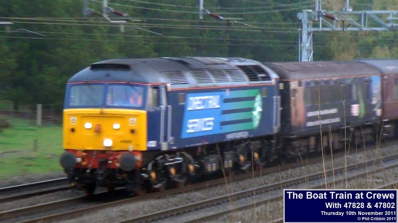 The Boat Train Approaches Crewe - 10th November 2011 - YouTube