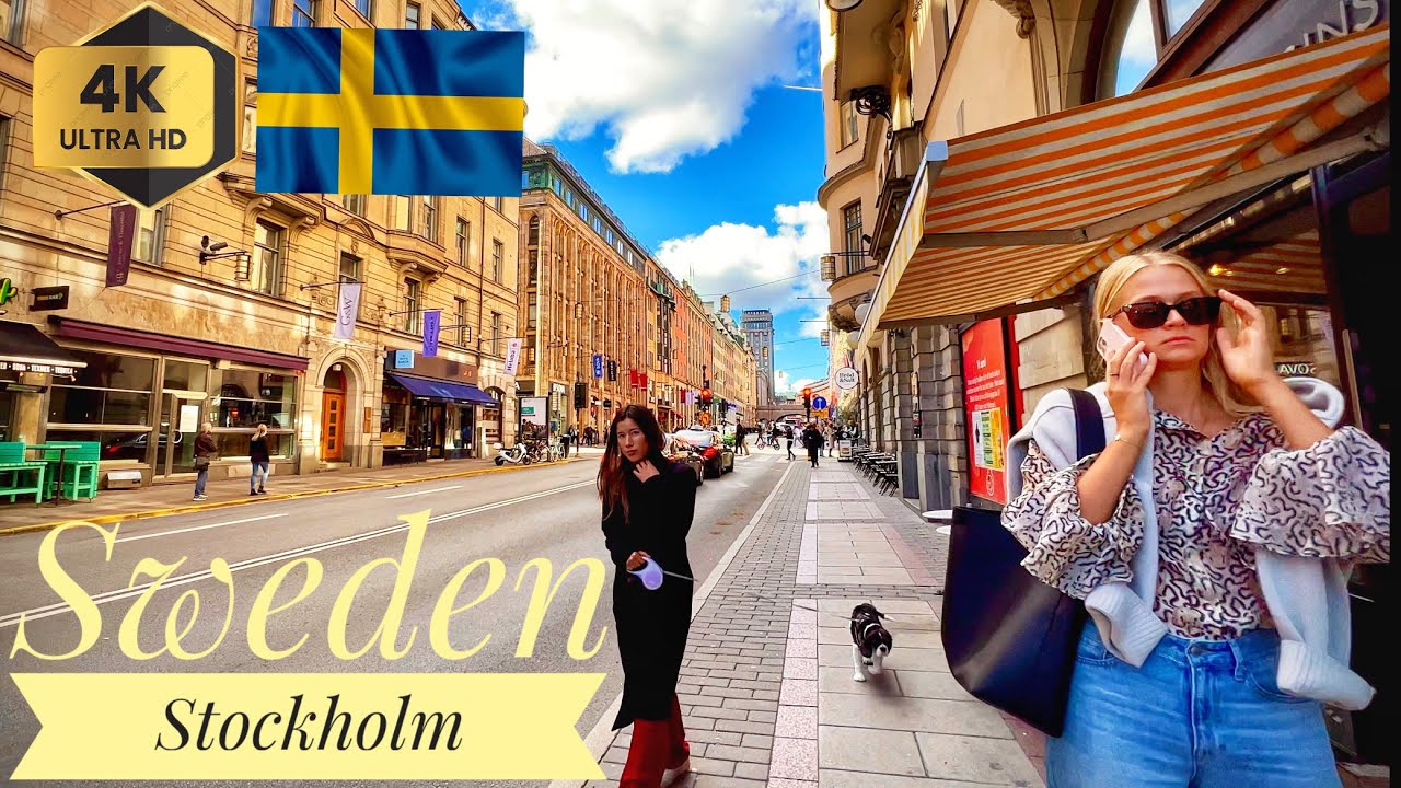 4K walking in Stockholm city 🇸🇪 | Expensive brands | Very class people ...
