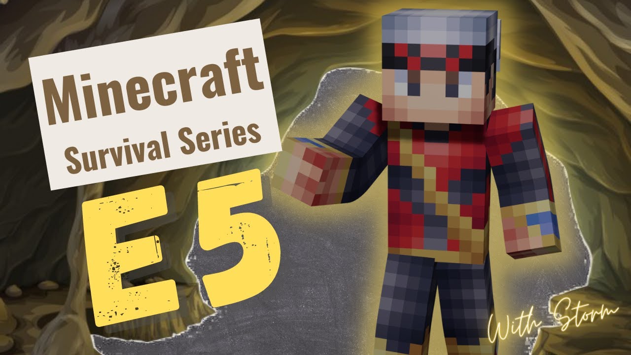 Minecraft vanilla single-player survival series - E5: Caves and plans ...