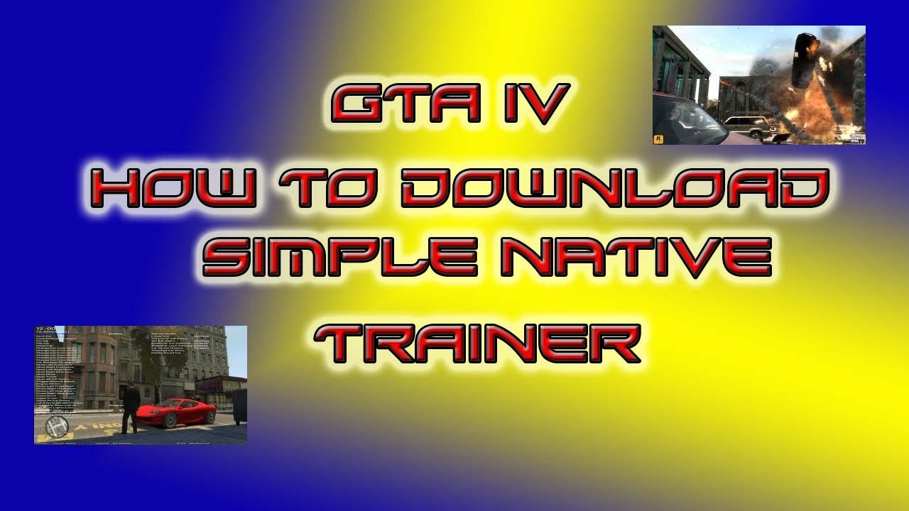 GTA IV Simple Native Trainer TUT - YouTube