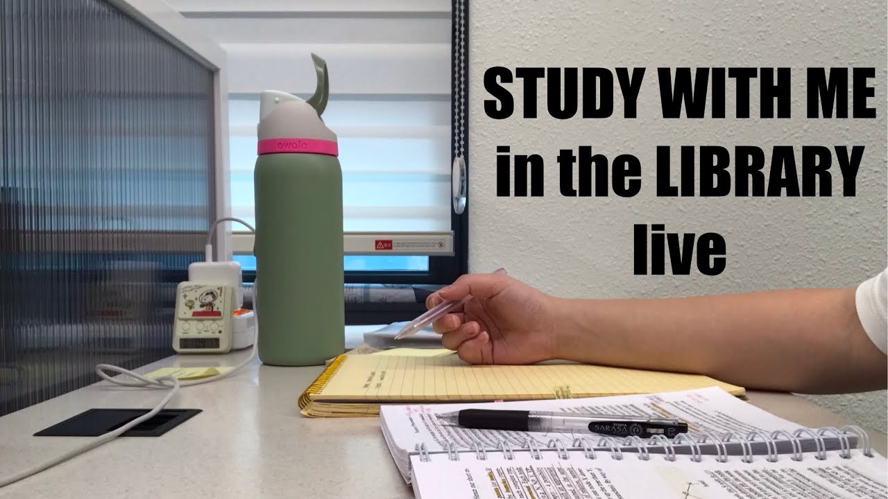 STUDY WITH ME in the LIBRARY live - YouTube