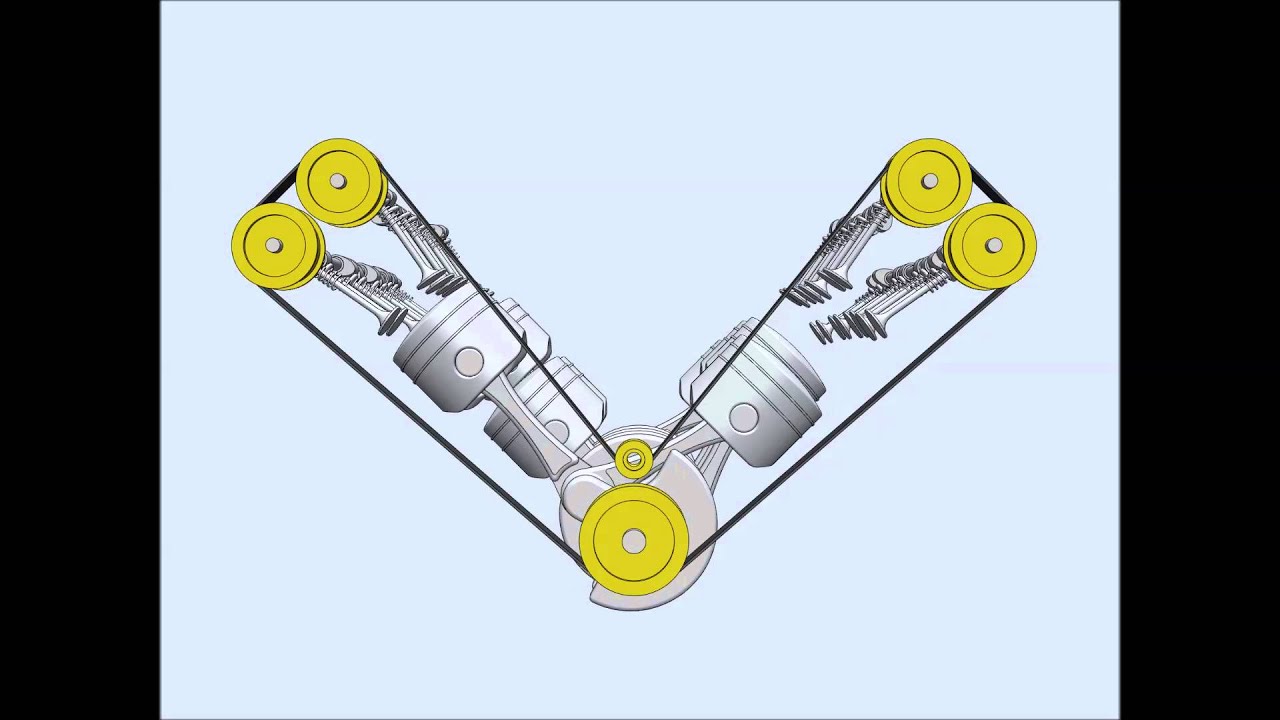 Motor V8 - SolidWorks CAD ISEL - YouTube