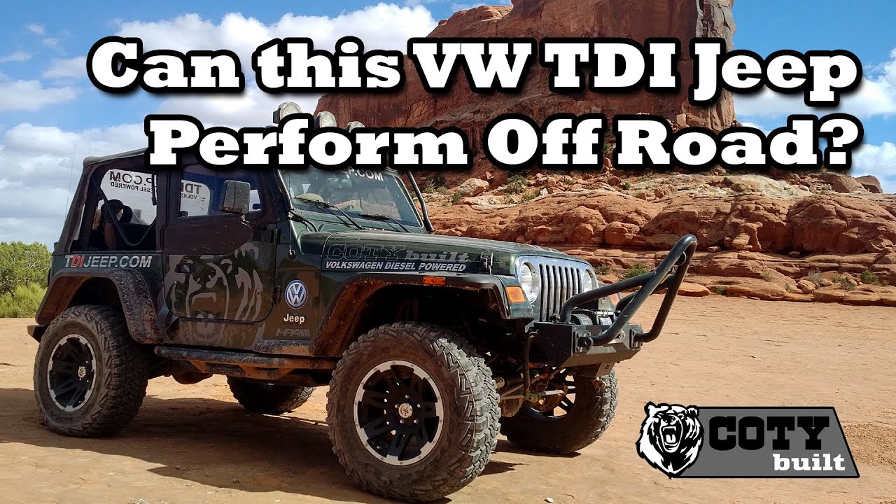 Can a TDI Jeep Perform Off Road? Coty Built Jeep TJ at Moab, UT - YouTube